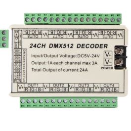 LED Controller DMX512 24CH Decoder Constant Voltage WS-DMX-24CH