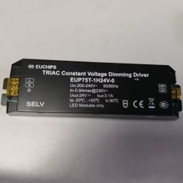 75W 24V DC Triac Costant Voltage Euchips Dimmable Driver EUP75T-1H24V-0