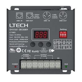 LT-903 3 Channels Constant Voltage DMX512 RDM Decoder Ltech Controller